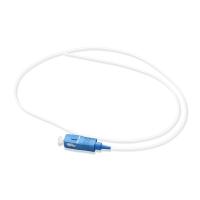 China 0.9mm Diameter Fiber Cable Assembly 9 / 125 G657A1 SC / UPC Simplex Polished White for sale