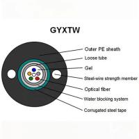 China Outdoor singlemode self supporting g652d gyxtw armored fiber optic cable 1km price with two steel messenger for sale
