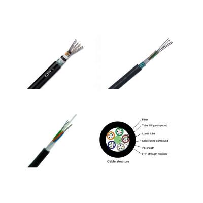 China GYTA53 Outdoor Optical Fiber Cable 12 Core With PE Sheath APL Steel Wire for sale