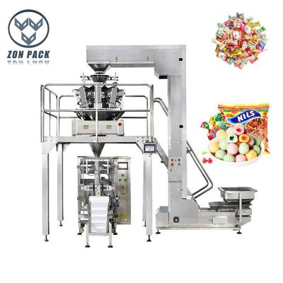 China PLC Pillow Bag Punch Packing Machine For Candy Sugar for sale