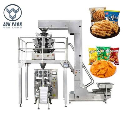 China Puffed Food Chips Biscuits Popcorn Pillow Bag Packaging Machine 35 Bags/Min for sale