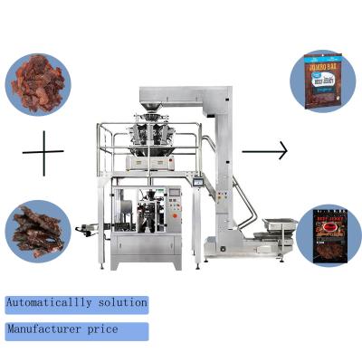 China Zip Lock Premade Bag Packaging Machine For Beef Jerky Dried Meat for sale