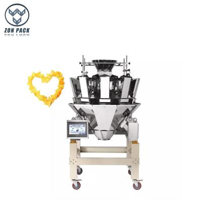 China 10 Head Weighing And Packing Machine Sheet Food Multihead Combination Weigher for sale