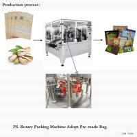 China Fully Automatic Zipper Bag Rotary Packing Machine PLC Control For Oatmeal for sale