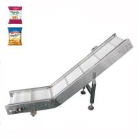 China Snack Bag Inclined Cleated Belt Food Grade Conveyor Systems for sale