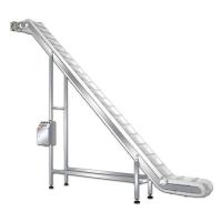 China Vegetable Fruit Frozen Food Inclined Conveyor Automatic Belt Chain Conveying for sale