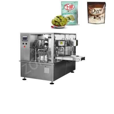 China Cookies Biscuits Zipper Bag Rotary Pouch Packing Machine PLC Controlled for sale