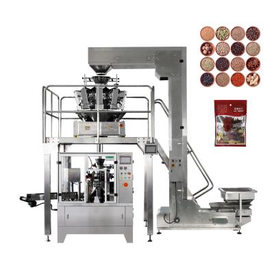 China Automatic Chips Tea Biscuit Rotary Doypack Packing Machine 304SS Frame for sale