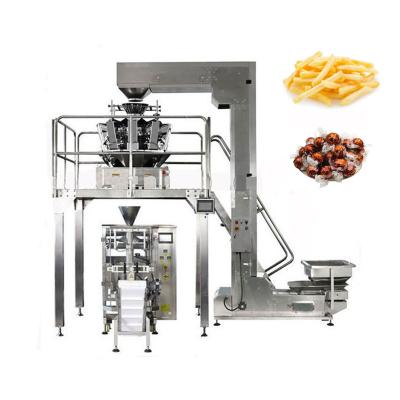China 304SS Potato Chips Pillow Bag Vertical Packing Machine With Multihead Weigher for sale