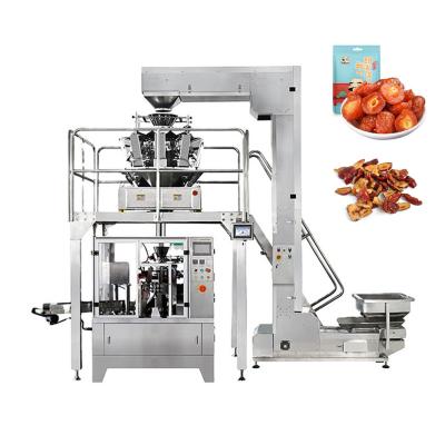 China Plantain Dried Fruit Automatic Rotary Packing Machine 100g 1000g Weighing for sale