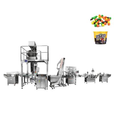 China Bottles Detergent Powder Candy Filling Packing Machine Sealing Capping Labeling for sale