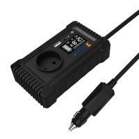 China 150W Pure Sine Wave DC 12V to 110V 220V AC Car Charger Converter Adapter Dual USB Off Grid 200W Car Power Inverter for sale