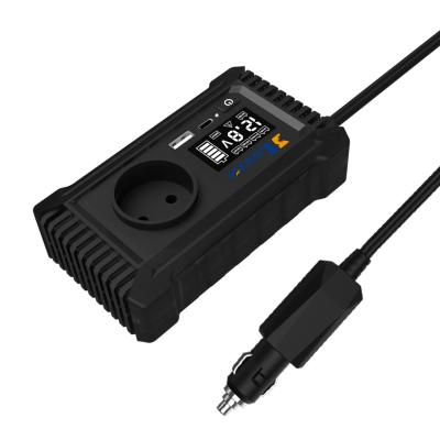 China 150W Pure Sine Wave DC 12V to 110V 220V AC Car Charger Converter Adapter Dual USB Off Grid 200W Car Power Inverter for sale