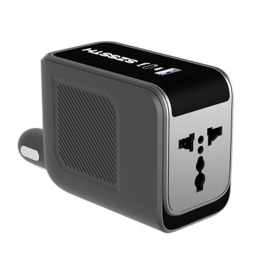 China 60*30*120MM Portable 150W 12v 220v Ac to Dc Modified Sine Wave Small Mini Car Plug Charger Power Inverter with Usb Type C for sale