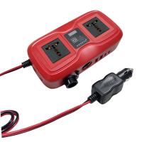 China Customized Support SZSSTH Universal Socket Portable 12V 220V 2 AC Outlets 2USB 200W GaN PD Fast Charger Car Power Inverter for sale