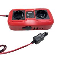 China SDK Network SZSSTH DC 12V To 220V 230V 240V AC 2AC Outlet 2USB Port 200W Socket GaN PD Fast Charger Car Power Inverter for sale