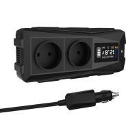China Small 12V to 110V 220V Car Power Inverter with Type C USB Rated Power 300W Modified Sine Wave for sale