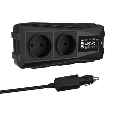 China Small 12V to 110V 220V Car Power Inverter with Type C USB Rated Power 300W Modified Sine Wave for sale
