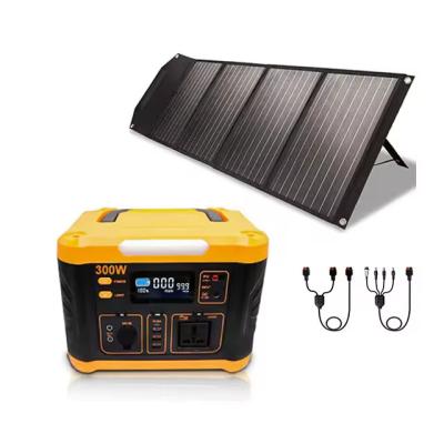 China Outdoor Home Pure Sine Wave Solar Power Generator Portable 300w Solar Generator for sale