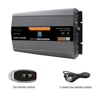 China 3KW Pure Sine Wave Power Inverter 12V/24V/48V to 110V/220V 3000W for sale