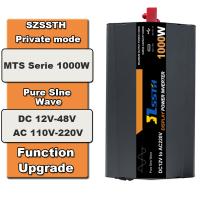 China 1kW Pure Sine Wave Solar Inverter 12V/24V to 110V/220V 2000W Peak for sale