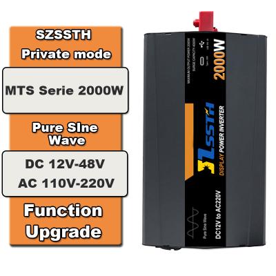 China 2000W Pure Sine Wave Solar Inverter 12V/24V to 110V/220V for sale