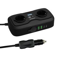 China 200W Pure Sine Wave Car Power Inverter | 12V DC to 220V AC Converter with Socket and USB Port for sale