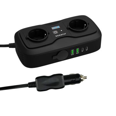 China 200W Pure Sine Wave Car Power Inverter | 12V DC to 220V AC Converter with Socket and USB Port for sale