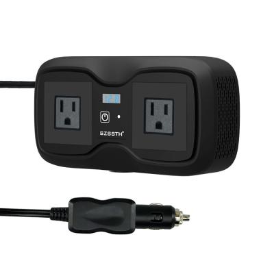 China 200W GaN Car Power Inverter & Fast Charger | 12V to 220V Modified Sine Wave AC + QC3.0 & PD Dual USB for sale