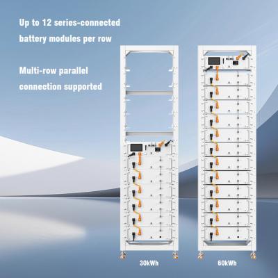 China 30.72kWh/61.44kWh Modular Commercial Energy Storage System with Rack Mount Lithium Battery and Indoor IP20 Protection for sale