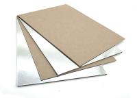 China Recycled Paper Board 2mm Mills Silver Metalized with Grey Back for sale