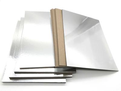 China Recycled Paper Board 2mm Mills Silver Metalized with Grey Back for sale