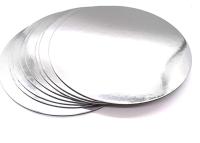 China Customized Round Cardboard Paper Laminated with Metalized Silver Foil Paper for sale