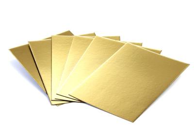 China Metalized Shiny Gold Foil Cardboard Laminated Grey Board 1.0-3.5mm Cake Boards for sale