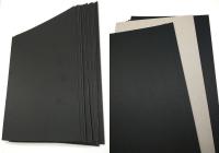 China One Side Black Painted Grey Back 650gsm Black Cardboard Paper for Notebook Cover for sale