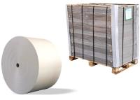China Foldable Unbleached Strawboard Paper two side grey in rolls and sheets for sale