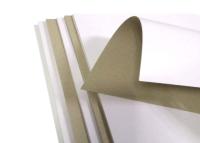 China Strong Stiffness Foldable Grey Back Whiteboard Paper 410g 787x1092mm One Side Offset for sale
