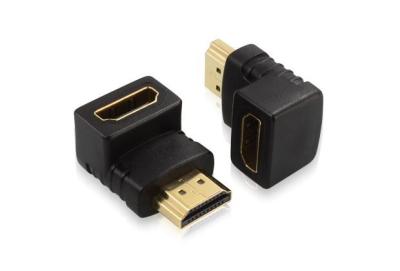 China 90 degree hdmi adapter,right /down angle hdmi male to female adapter for sale
