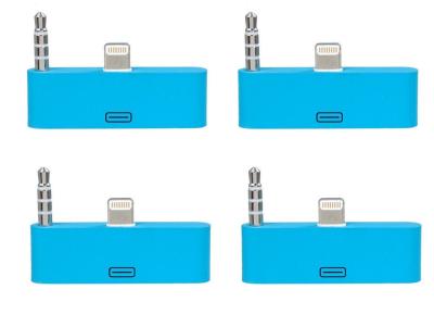 China colorful 30pin to 8 Pin AUDIO ADAPTERS converter for iPhone 5 5s 5c Itouch Nano 7 Blue for sale
