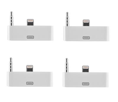 China colorful 30pin to 8 Pin AUDIO ADAPTERS converter for iPhone 5 5s 5c Itouch Nano 7 white for sale