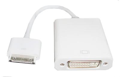 China 30 pin Dock connector to DVI cable adapter for iPhone 4 iPad1 iPad 2 for sale