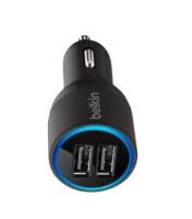 China 2port USB Car Charger mini Car Charger 2.1 A 10W Blu-ray USB Charger Black for sale