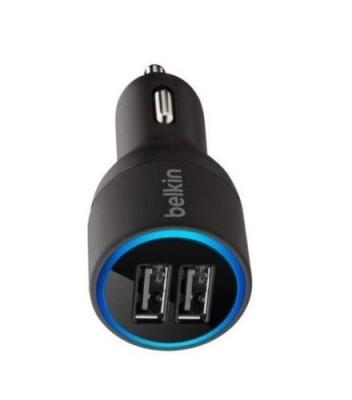 China 2port USB Car Charger mini Car Charger 2.1 A 10W Blu-ray USB Charger Black for sale