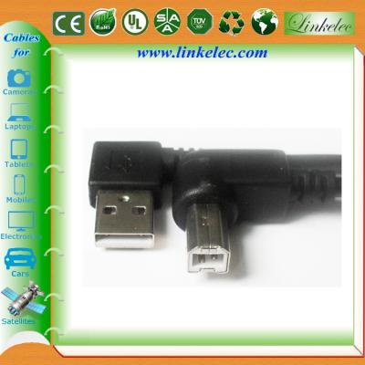 China 16FT ANGLE USB AM TO ANGLE BM,left angle AM TO Right angle BM cable for sale