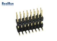 China Low Current Pin Header Connector 2.54mm 16 Pos Dual Row Vertical Type Gold SMD 3A for sale