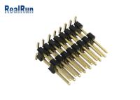 China Low Current Pin Header Connector 2.54mm 16 Pos Dual Row Vertical Type Gold SMD 3A for sale