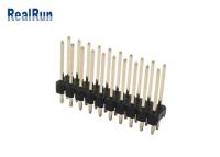 China ODM OEM 2.54 Mm Header Connector PA6T 2 Row Straight Pin Male for sale