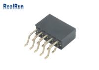 China 2.54mm Female Header Socket 2 Row PA6T 2x5P Right Angle SMT Gold Connector for sale