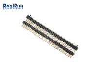 China PA6T Gold Flash 1.0mm Pin Header Connector SMT Male 2X33p With Post Dual Layer Plastic for sale