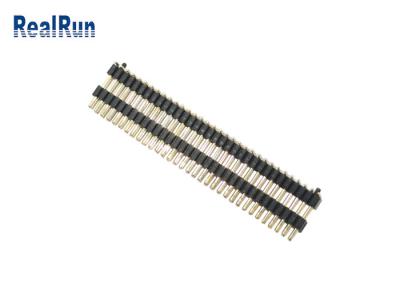 China PA6T Gold Flash 1.0mm Pin Header Connector SMT Male 2X33p With Post Dual Layer Plastic for sale